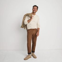 LANDS' END Stretch-Jeans mit Flanellfutter im Classic Fit, Herren,  Beige, Baumwoll-Mischung, by Lands' End