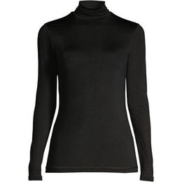 LANDS' END Funktionsshirt mit Rollkragen THERMASKIN, Damen,  Schwarz, Polyester-Mischung, by Lands' End