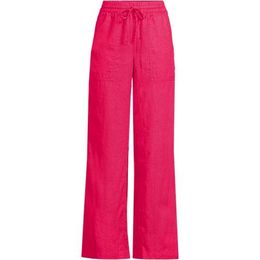 LANDS' END Leinen-Schlupfhose mit weitem Bein, Damen,  Pink, Leinen, by Lands' End