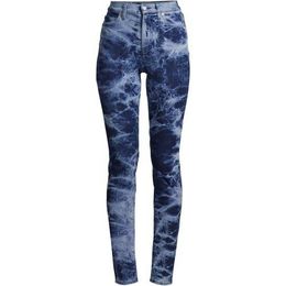 LANDS' END Slim Fit &Ouml;ko Jeans High Waist, Damen,  Blau, Elasthan/Baumwoll-Mischung/Polyester-Mischung, by Lands' End