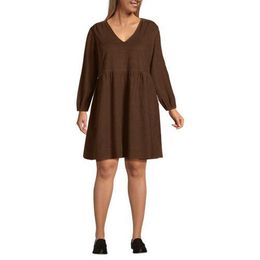 LANDS' END Ausgestelltes Feincordkleid, Damen,  Braun, Baumwolle, by Lands' End