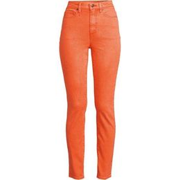 LANDS' END Slim Fit &Ouml;ko Jeans High Waist, Damen,  Orange, Elasthan/Baumwoll-Mischung/Polyester-Mischung, by Lands' End