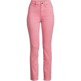 LANDS' END Slim Fit &Ouml;ko Jeans High Waist, Damen,  Pink, Elasthan/Baumwoll-Mischung/Polyester-Mischung, by Lands' End