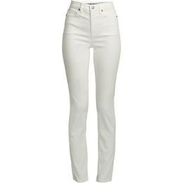 LANDS' END Slim Fit Öko Jeans High Waist, Damen,  Weiß, Elasthan/Baumwoll-Mischung/Polyester-Mischung, by Lands' End