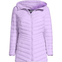 LANDS' END Daunenjacke WANDERWEIGHT Verstaubar Ultraleicht mit Kapuze, Damen,  Lila, Nylon/Daunen, by Lands' End