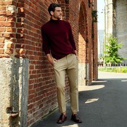 LANDS' END Bügelleichte Chino, Straight Fit, Herren,  Beige, Baumwolle, by Lands' End