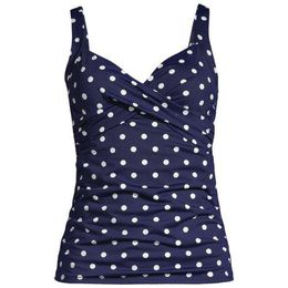 LANDS' END Tankinitop CHLORRESISTENT mit V-Ausschnitt Gemustert, Damen,  Blau, Nylon-Mischung, by Lands' End