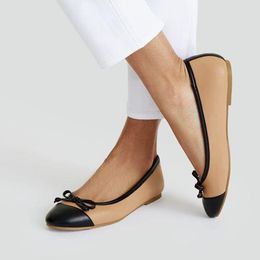 LANDS' END Ballerinas im Couture-Stil, Damen,  Beige, Synthetic-blend, by Lands' End