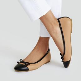 LANDS' END Ballerinas im Couture-Stil, Damen,  Beige, Synthetic-blend, by Lands' End
