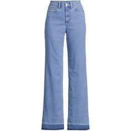 LANDS' END Recover Jeans High Waist mit weitem Bein, Damen,  Blau, by Lands' End