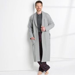 LANDS' END Bademantel mit Waffelstruktur, Herren,  Grau, by Lands' End
