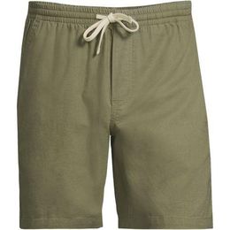 LANDS' END Chino-Shorts mit Dehnbund, Herren,  Grün, Baumwolle/Elasthan/Leinen, by Lands' End