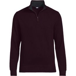 LANDS' END Rei&szlig;verschluss-Pullover aus Bedford-Ripp, Herren,  Lila, Baumwolle, by Lands' End