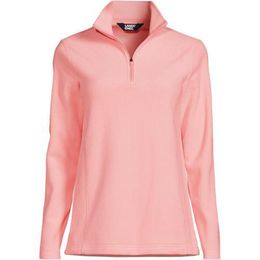 LANDS' END Anyweather Fleece-Pullover mit Rei&szlig;verschluss, Damen,  Pink, Polyester, by Lands' End