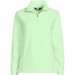 LANDS' END Anyweather Fleece-Pullover mit Rei&szlig;verschluss, Damen,  Gr&uuml;n, Polyester, by Lands' End