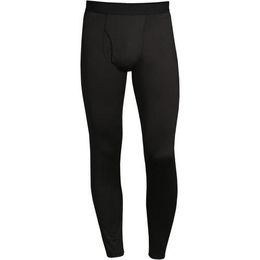 LANDS' END Lange Thermaskin Unterhose mit Stretch, Herren,  Schwarz, Elasthan/Polyester-Mischung, by Lands' End