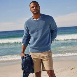 LANDS' END Chino-Shorts mit Stretch, Classic Fit, Herren,  Beige, Baumwoll-Mischung, by Lands' End