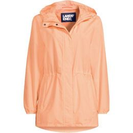 LANDS' END Wasserdichte Regenjacke mit Packfach, Damen,  Orange, Polyester, by Lands' End