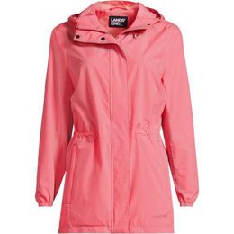 LANDS' END Wasserdichte Regenjacke mit Packfach, Damen,  Orange, Polyester, by Lands' End
