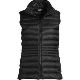 LANDS' END Daunenweste WANDERWEIGHT Verstaubar Ultraleicht, Damen,  Schwarz, Nylon, by Lands' End