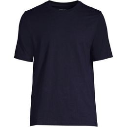 LANDS' END Super-T Kurzarm-Shirt, Classic Fit, Herren,  Blau, Baumwolle, by Lands' End