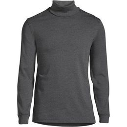 LANDS' END Supima Rollkragenshirt, Classic Fit, Herren,  Schwarz, Baumwolle, by Lands' End