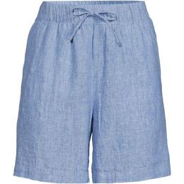 LANDS' END Premium Reinleinen-Schlupfshorts, Damen,  Blau, Leinen, by Lands' End