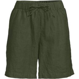 LANDS' END Leinen-Schlupfshorts, Damen,  Gr&uuml;n, Leinen, by Lands' End