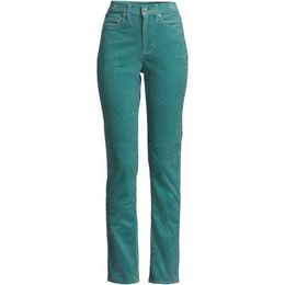 LANDS' END High Waist Breitcordhose Straight Fit, Damen,  Blau, by Lands' End