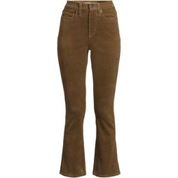 LANDS' END Kn&ouml;chellange Feincord-Schlaghose High Waist f&uuml;r Damen in Petite-Gr&ouml;&szlig;e, Damen, size: petite, Braun, Baumwoll-Mischung, by Lands' End