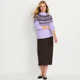 LANDS' END Crinkle-Schlupfrock im Schrägschnitt, Damen,  Braun, Lyocell (Viskose)/Polyester-Mischung, by Lands' End