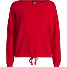 LANDS' END Feinstrick-Shirt, Damen,  Rot, by Lands' End