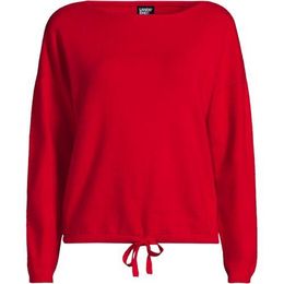 LANDS' END Feinstrick-Shirt, Damen,  Rot, by Lands' End