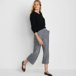 LANDS' END 7/8-Strickhose mit weitem Bein, Damen,  Schwarz, Viskose/Polyester-Mischung/Nylon-Mischung, by Lands' End