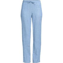 LANDS' END Relaxte Leinen-Schlupfhose, Damen,  Blau, Leinen, by Lands' End