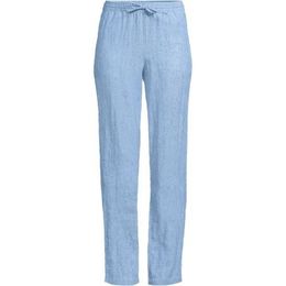LANDS' END Relaxte Leinen-Schlupfhose, Damen,  Blau, Leinen, by Lands' End