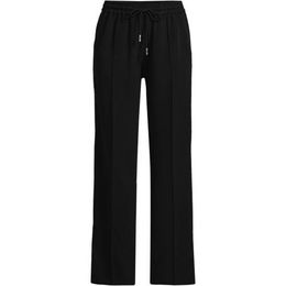 LANDS' END Webhose mit seitlichem Streifen, Damen,  Schwarz, Polyester/Polyester-Mischung, by Lands' End