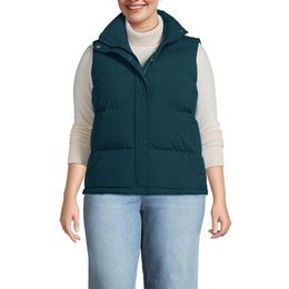 LANDS' END Wasserabweisende Daunenweste, Damen,  Blau, Nylon, by Lands' End