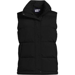 LANDS' END Wasserabweisende Daunenweste, Damen,  Schwarz, Nylon, by Lands' End