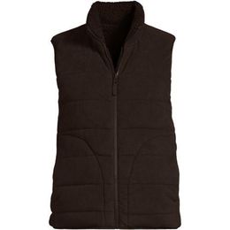 LANDS' END Fleece-Steppweste zum Wenden, Damen,  Braun, Polyester, by Lands' End