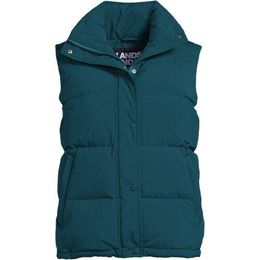 LANDS' END Wasserabweisende Daunenweste, Damen,  Blau, Nylon, by Lands' End