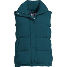 LANDS' END Wasserabweisende Daunenweste, Damen,  Blau, Nylon, by Lands' End