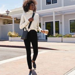 LANDS' END Skinny Feincordhose High Waist, Damen,  Schwarz, Baumwoll-Mischung, by Lands' End