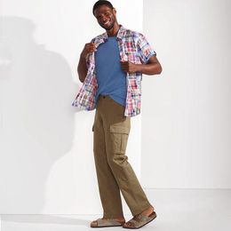 LANDS' END Cargo-Hose mit Stretch, Classic Fit, Herren,  Braun, Elasthan/Baumwoll-Mischung, by Lands' End