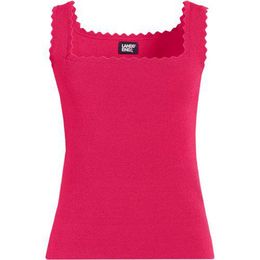 LANDS' END Top mit Muschelrand, Damen,  Pink, Viskose/Viskose-Mischung/Polyester-Mischung, by Lands' End