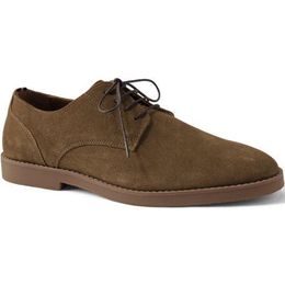 LANDS' END Veloursleder-Schnürschuhe, Damen,  Grau, by Lands' End