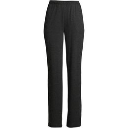 LANDS' END Straight Fit Freizeithose SPORT KNIT, Damen,  Schwarz, Baumwolle, by Lands' End
