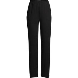 LANDS' END Straight Fit Freizeithose SPORT KNIT, Damen,  Schwarz, Baumwolle, by Lands' End