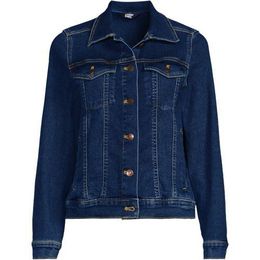 LANDS' END Jeansjacke, Damen,  Blau, Baumwolle/Elasthan/Polyester, by Lands' End