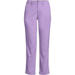 LANDS' END 7/8-Chinos mit geradem Bein Mid Waist, Damen,  Lila, by Lands' End